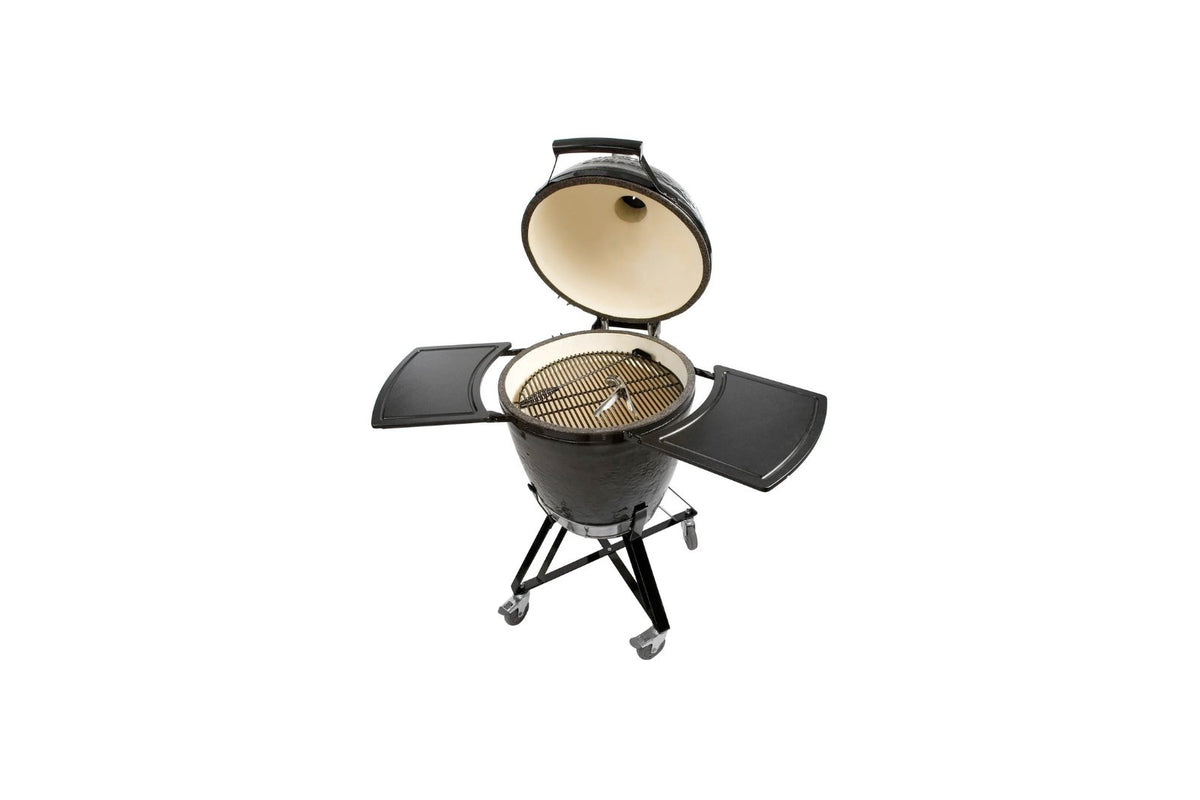 Primo All-In-One Round Ceramic Kamado Grill With Cradle & Side Shelves ...